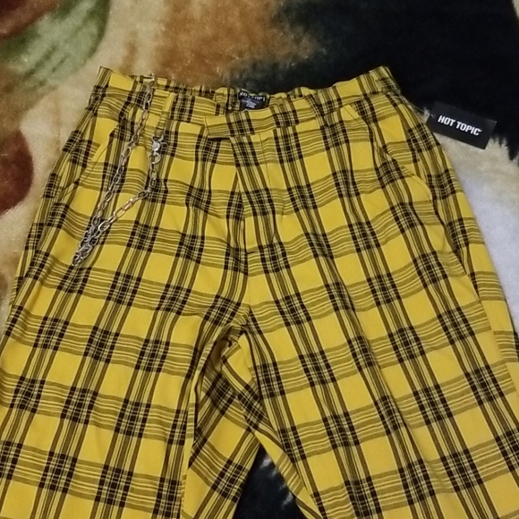 Hot Topic | Pants & Jumpsuits | Yellow Plaid Pants | Poshmark